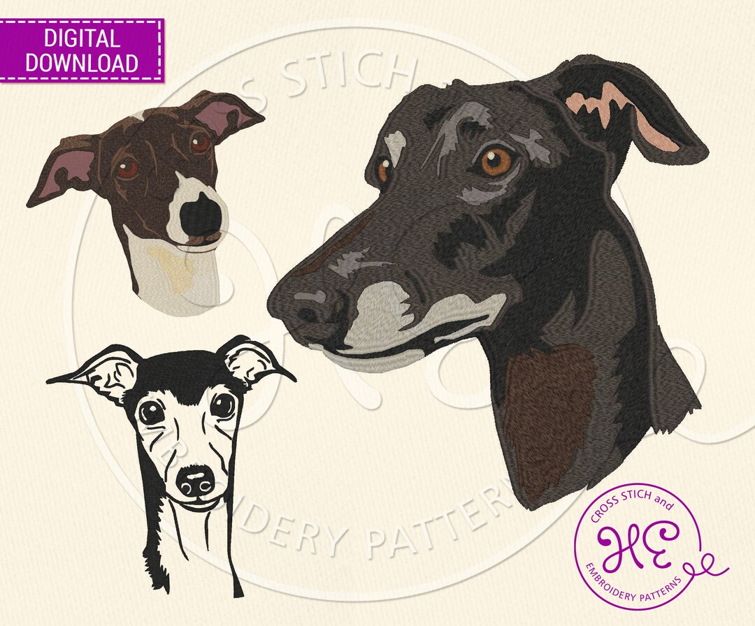 Greyhound Dog Embroidery Designs, Machine Embroidery Pattern, Download ...