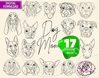 Dog Outline Machine Embroidery Design - Etsy