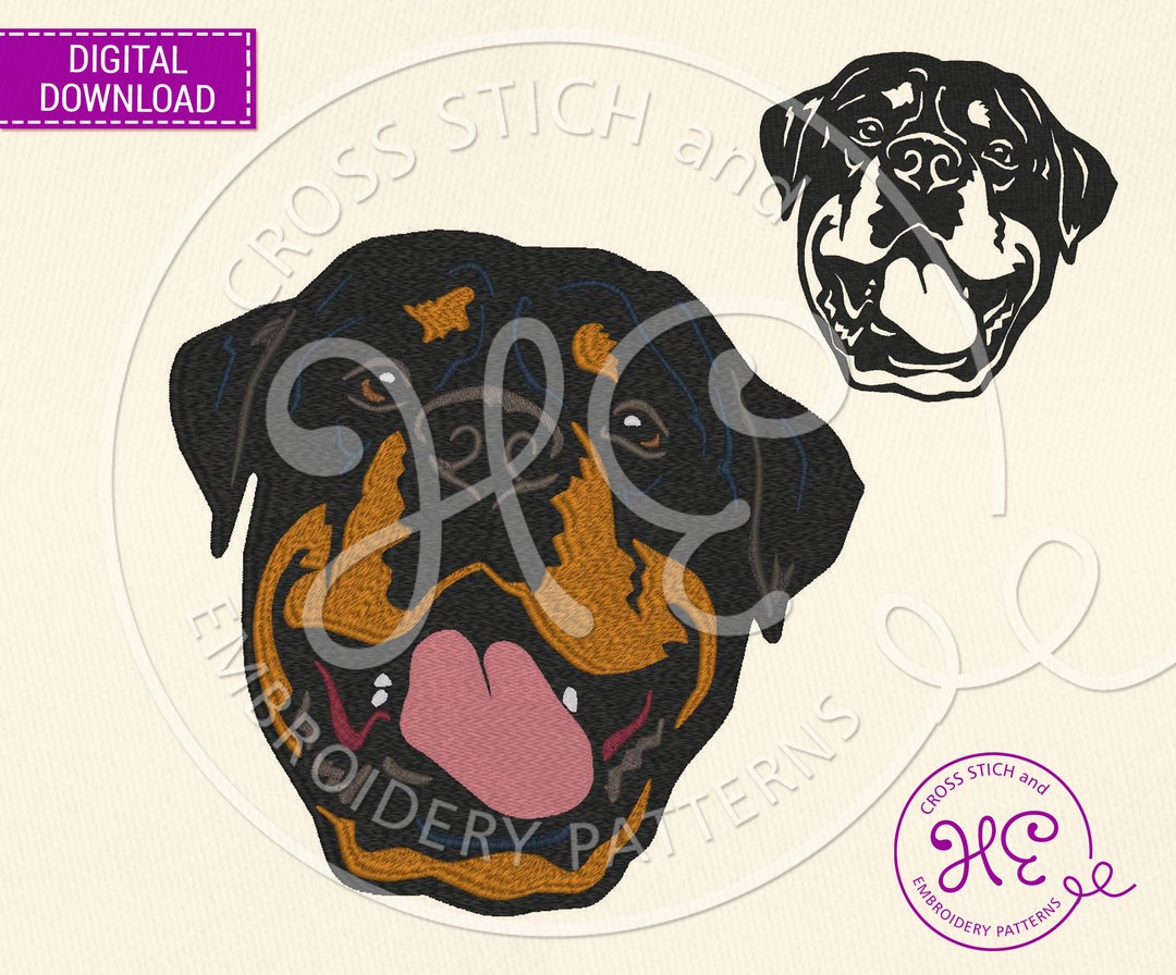 Rottweiler Dog Embroidery Designs, Machine Embroidery Pattern, Download ...