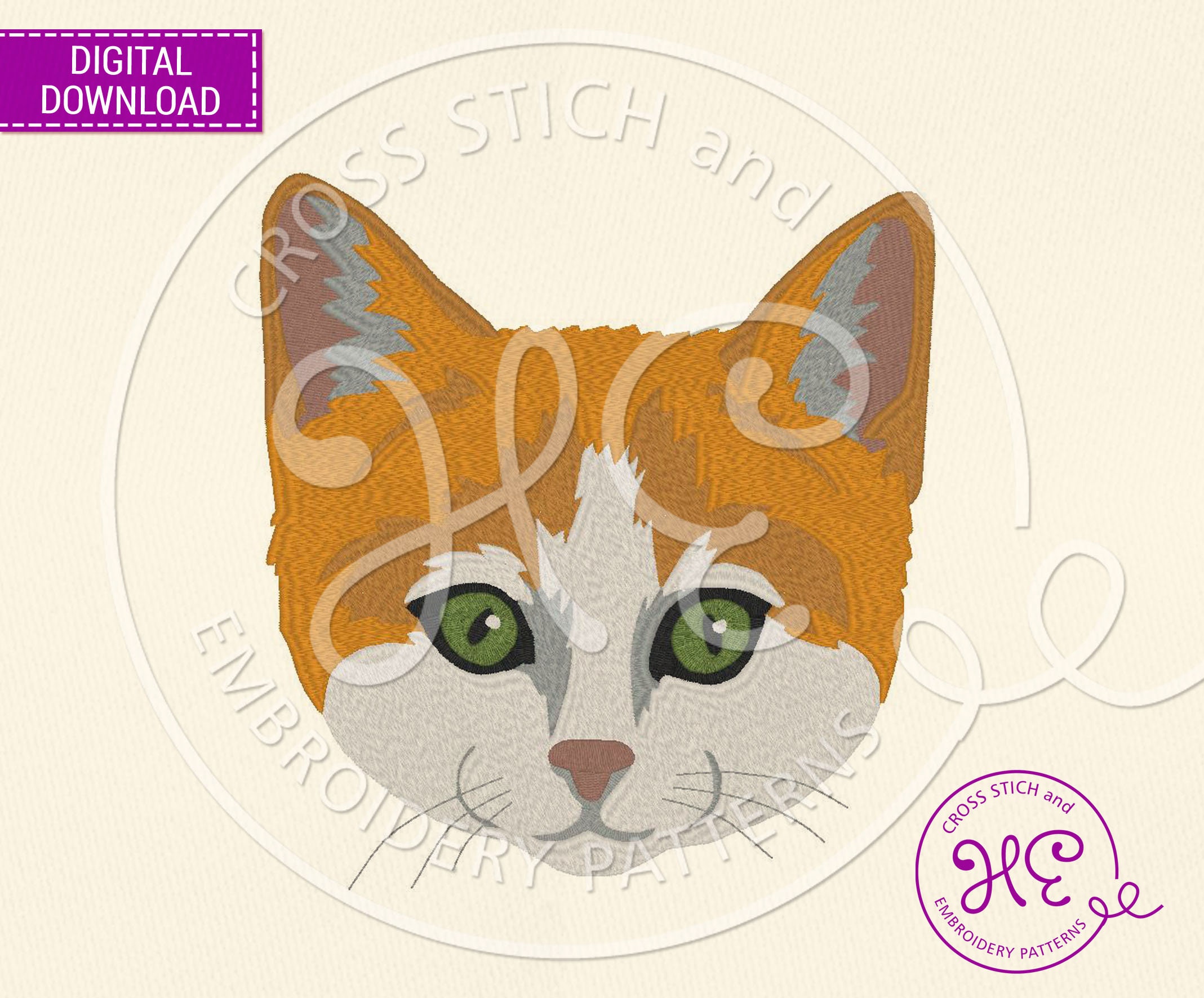 Calico Cat Embroidery Designs Machine Embroidery Pattern | Etsy