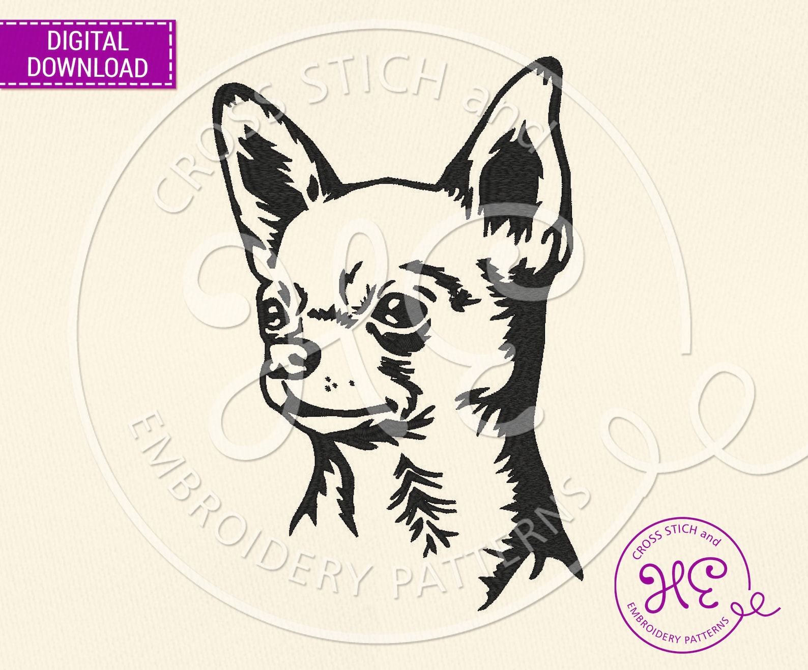 Chihuahua Embroidery Designs Embroidery Pattern for Machine - Etsy