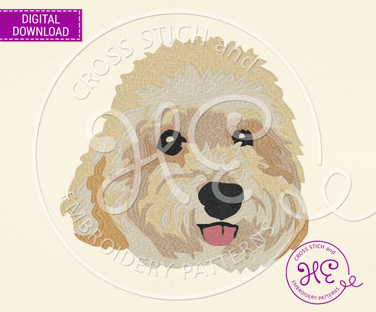 Maltipoo Dog Embroidery Designs Machine Embroidery Pattern - Etsy