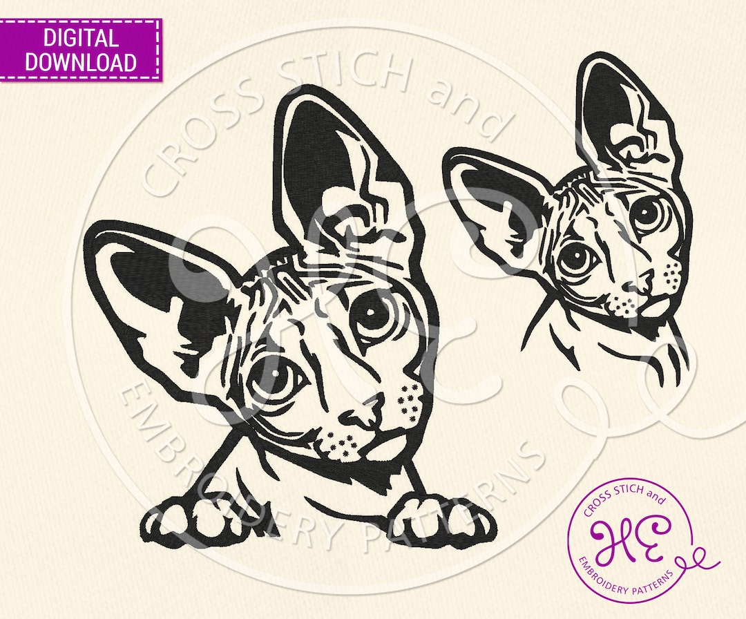 Sphynx Cat Embroidery Designs, Machine Embroidery Pattern, Ukraine ...
