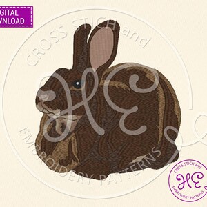 Rabbit Embroidery Design, Embroidery Pattern for Machine, Download ...