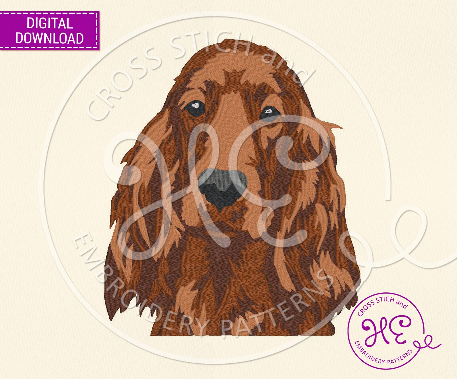 Irish Red Setter Embroidery Designs, Machine Embroidery Pattern ...