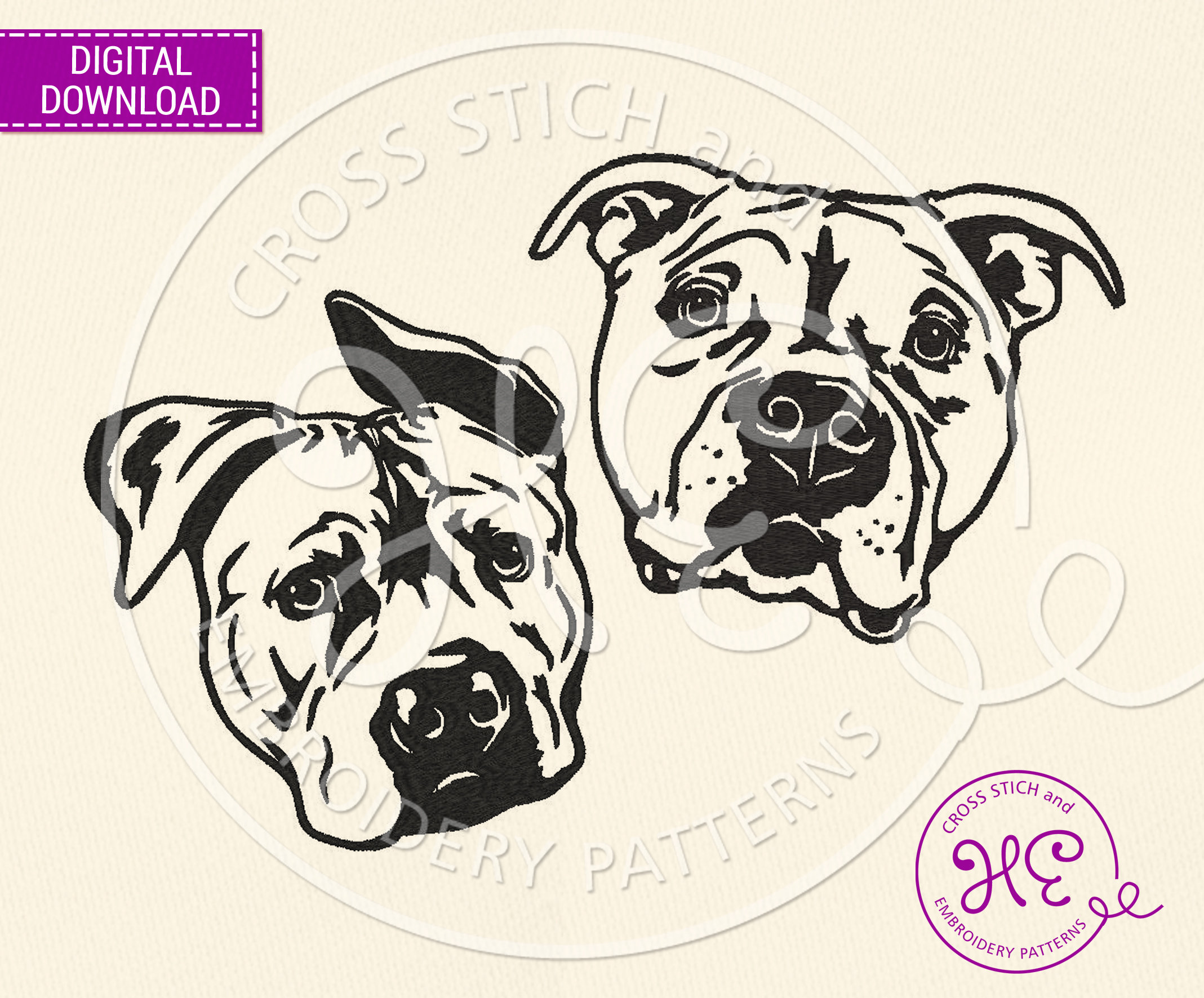 Bully Dog Embroidery Designs Machine Embroidery Pattern | Etsy