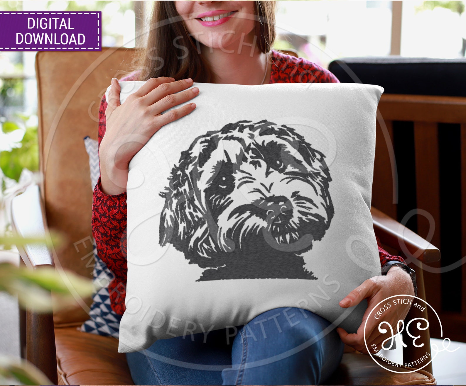 Labradoodle Dog Embroidery Designs Machine Embroidery | Etsy