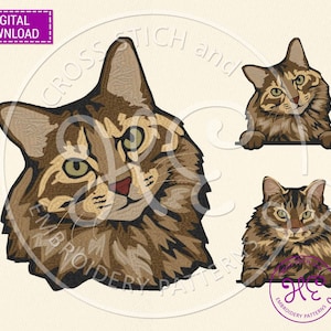 Tabby Cat Embroidery Designs, Machine Embroidery Pattern, Digital ...