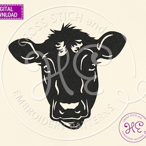 Cow Head Embroidery Design, Pattern for Machine, Download, Dairy ...