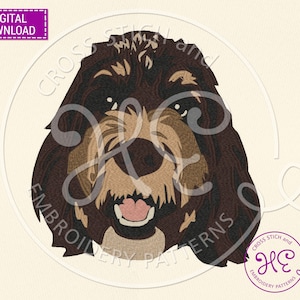 Bernedoodle Embroidery Design, Machine Embroidery Pattern, Download ...