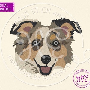 Australian Shepherd Embroidery Design, Machine Embroidery Pattern ...