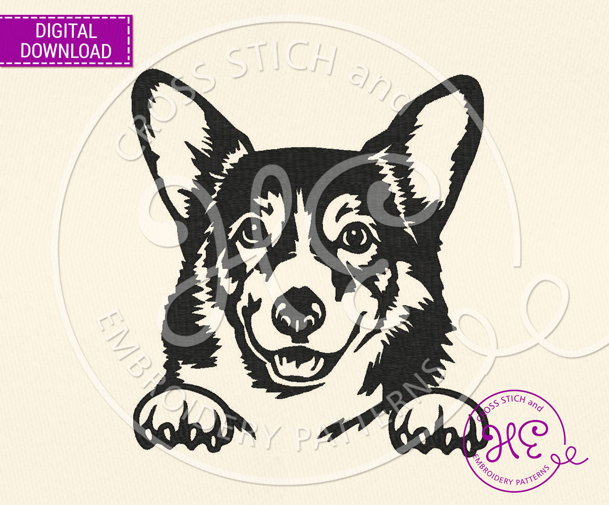 Corgi Dog Embroidery Designs Machine Embroidery Pattern - Etsy