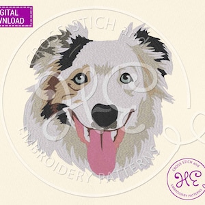 Australian Shepherd Embroidery Design, Machine Embroidery Pattern ...