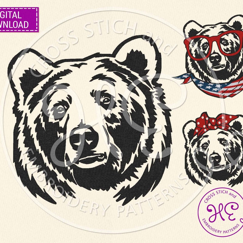 Bear Embroidery - Etsy