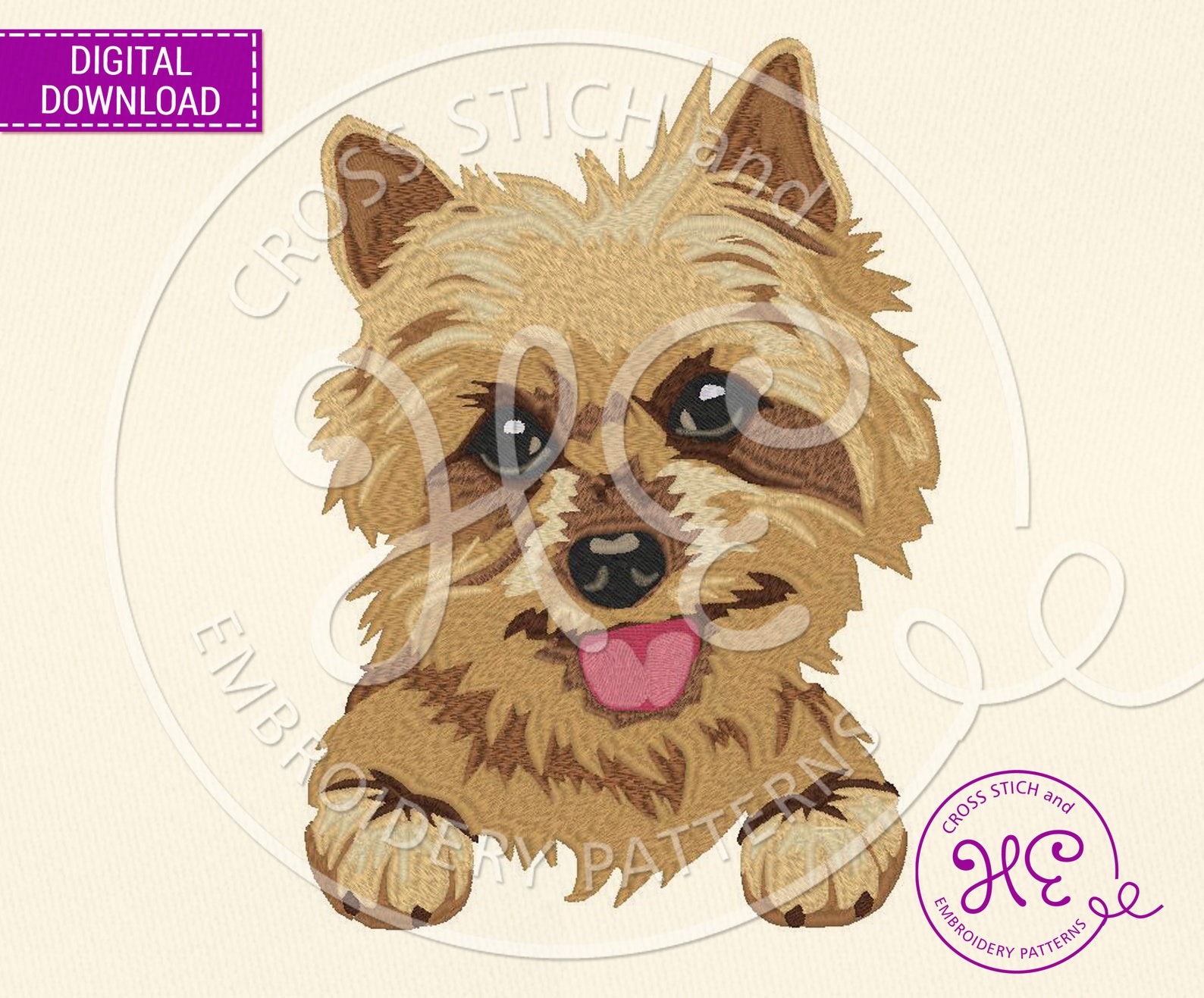 Yorkshire Terrier Dog Embroidery Designs Machine Embroidery | Etsy