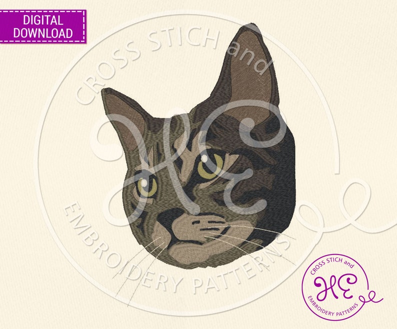 Tabby Cat Embroidery Designs, Machine Embroidery Pattern, Digital ...