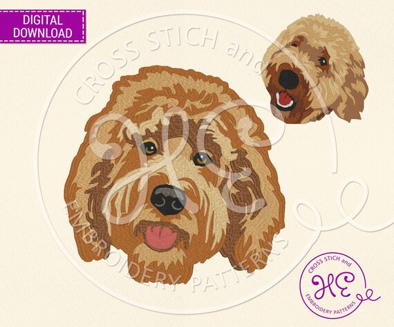 Golden Doodle Embroidery Design Machine Embroidery Pattern - Etsy