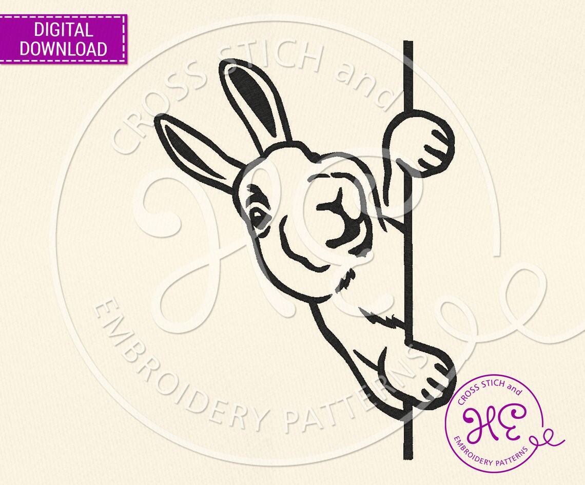Funny Bunny Embroidery Design Embroidery Pattern for Machine - Etsy