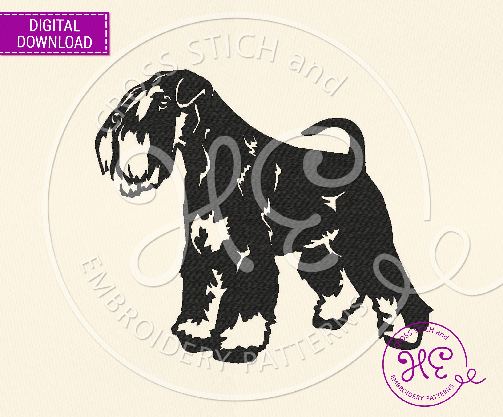 Miniature Schnauzer Embroidery Design, Machine Embroidery Pattern ...
