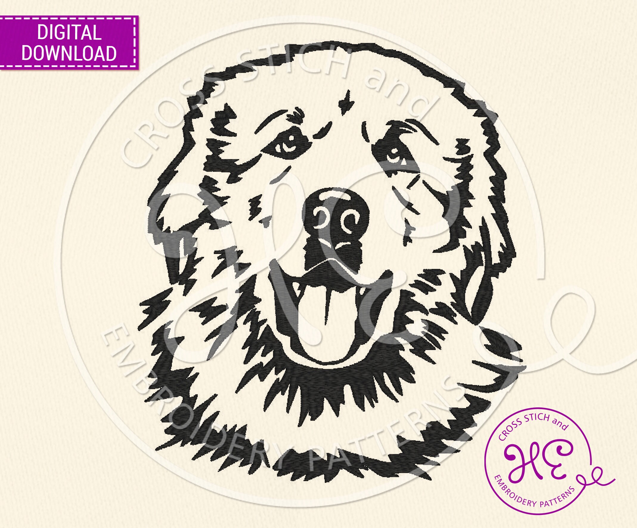 Great Pyrenees Embroidery Design Machine Embroidery Pattern - Etsy