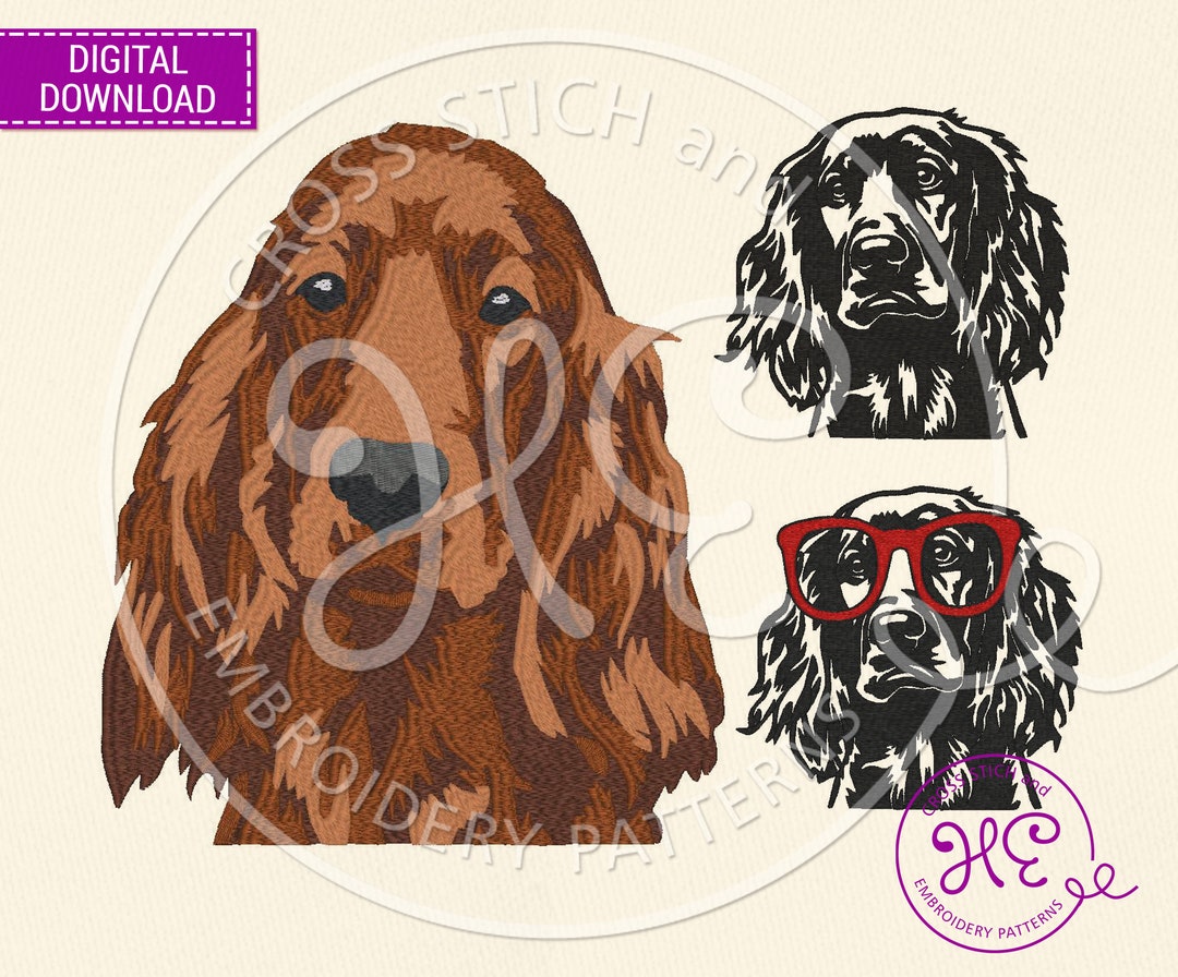 Irish Red Setter Embroidery Designs, Machine Embroidery Pattern ...
