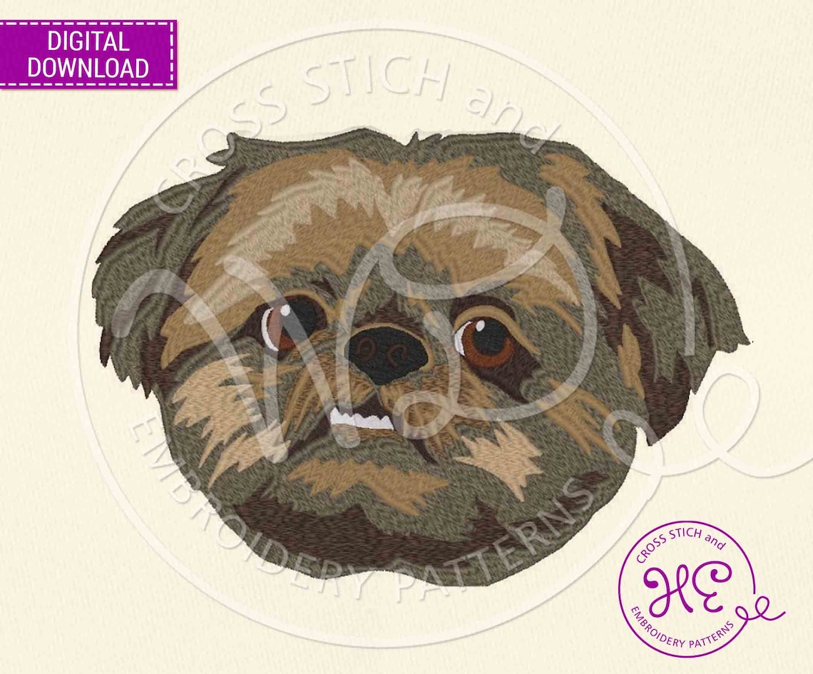 Shih Tzu Embroidery Designs Machine Embroidery Pattern - Etsy