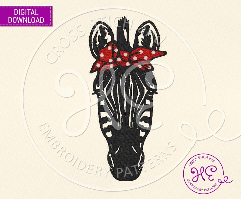 Zebra Embroidery Designs Pattern for Machine Download - Etsy