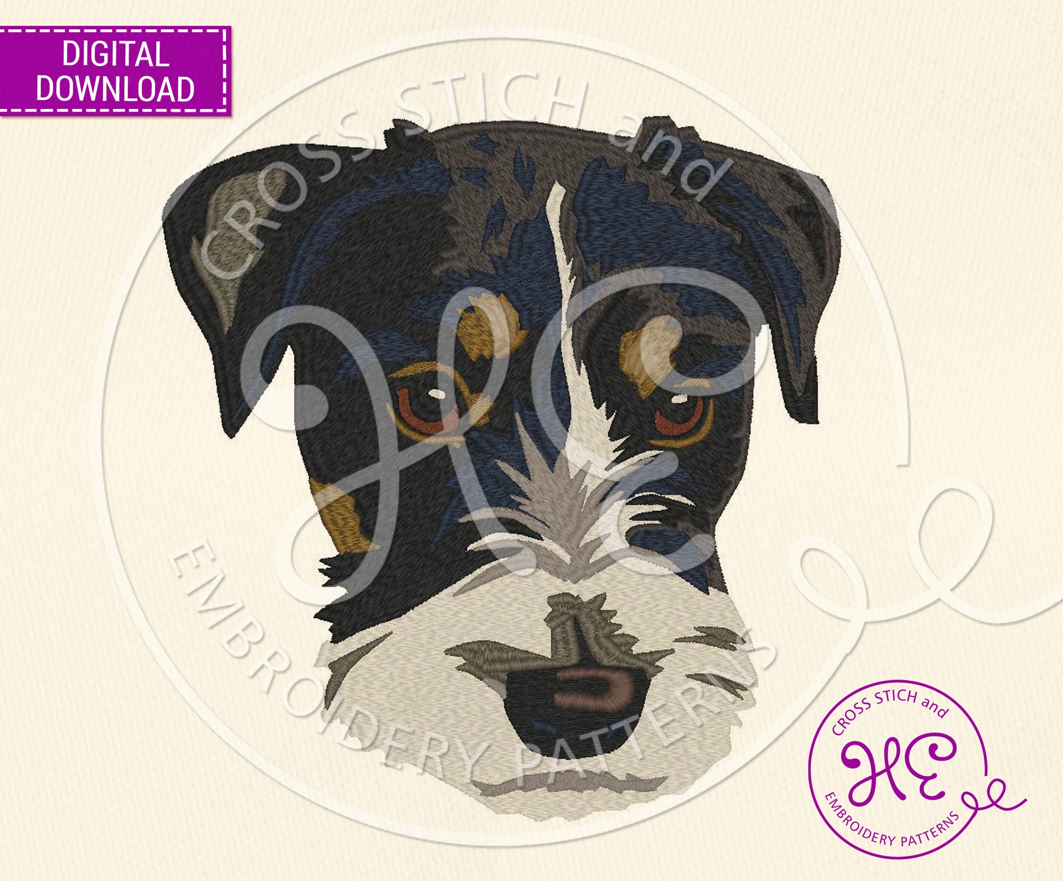 Jack Russell Terrier Embroidery Pattern Machine Embroidery - Etsy