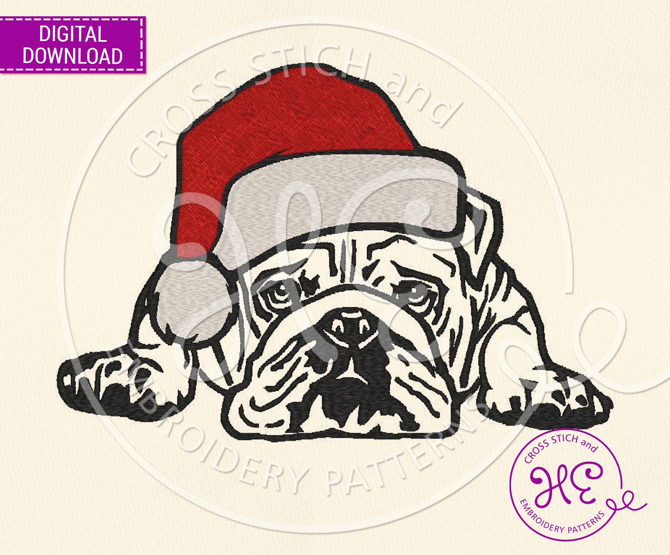 American Bulldog Embroidery Designs, Embroidery Pattern for Machine ...