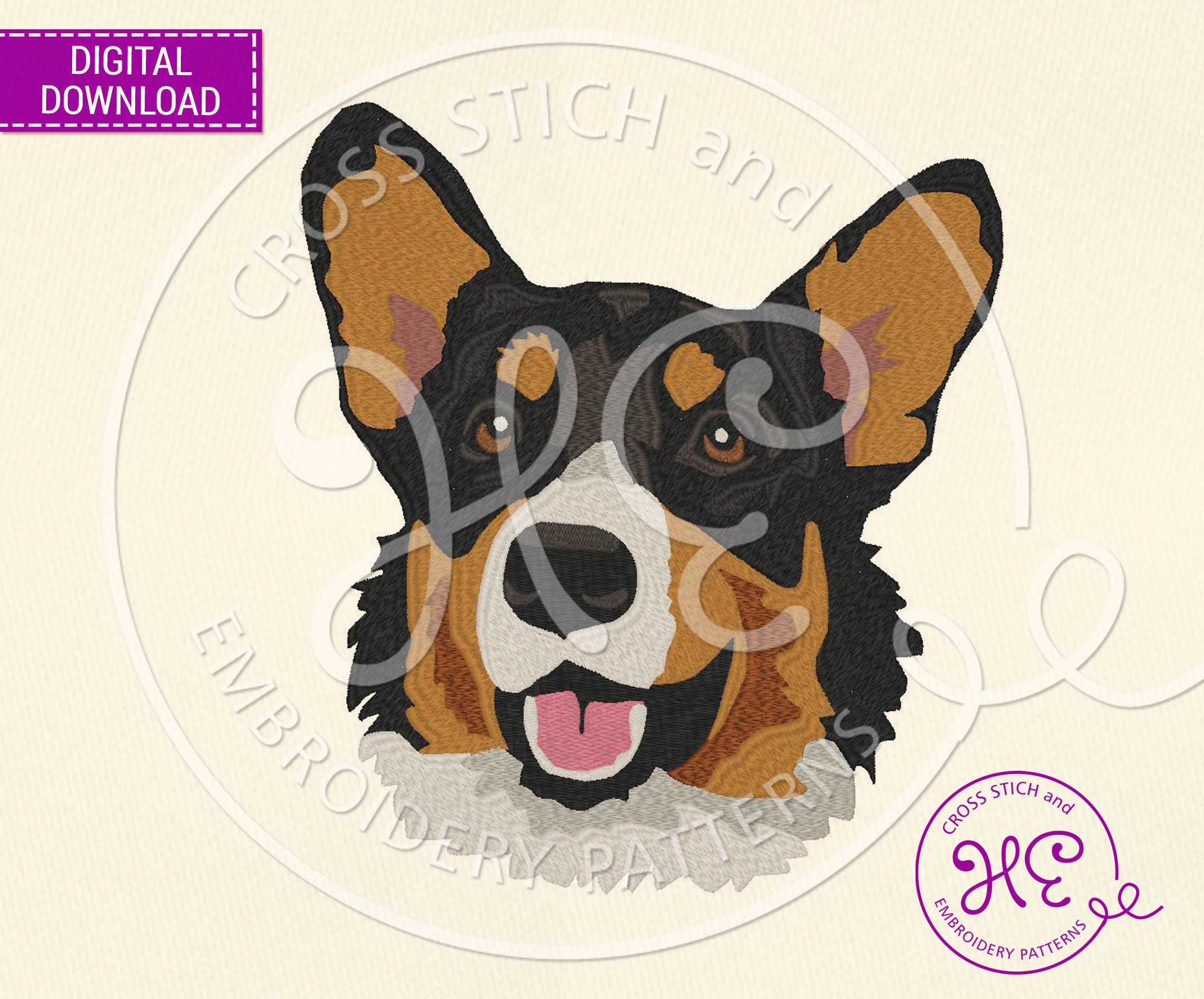 Corgi Dog Embroidery Designs, Machine Embroidery Pattern, Ukraine ...