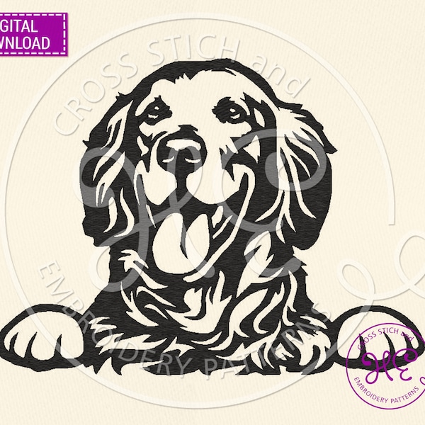 Machine Embroidery Designs Golden Retriever - Etsy