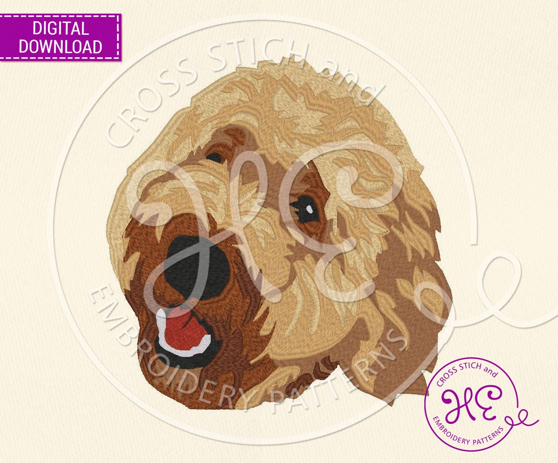Golden Doodle Embroidery Design Machine Embroidery Pattern - Etsy