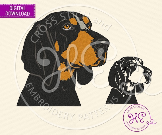 Bluetick Coonhound Embroidery Design Pattern for Machine | Etsy