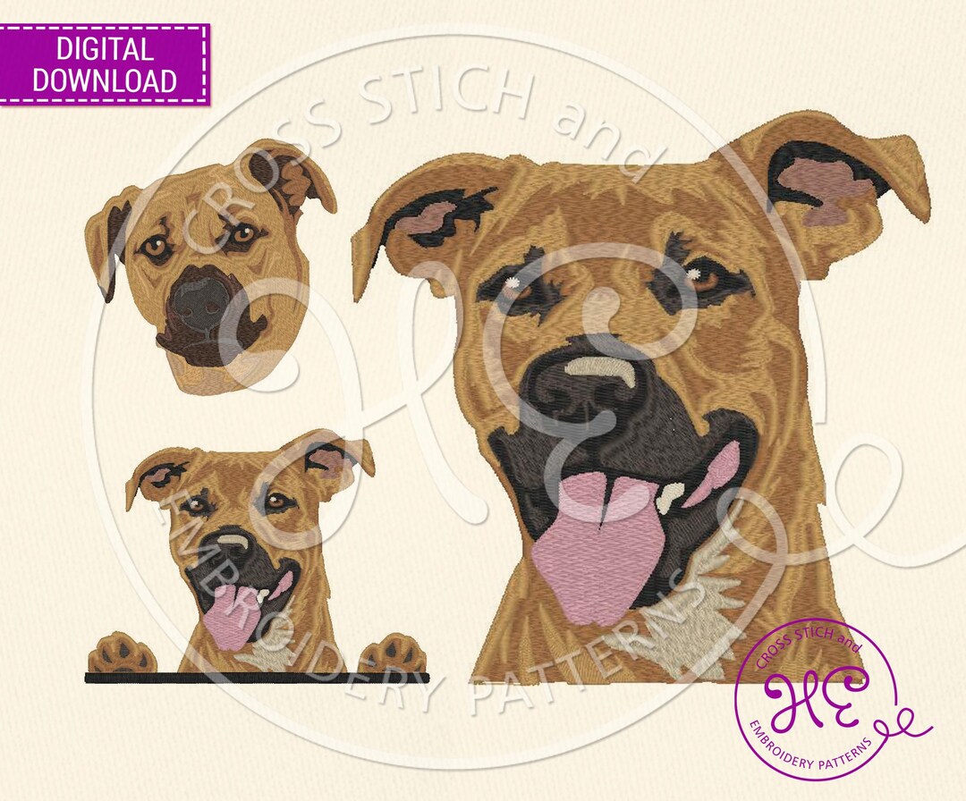 Black Mouth Cur Dog Embroidery Designs, Machine Embroidery Pattern ...