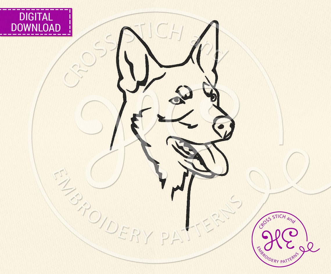 Australian Kelpie Dog Embroidery Design, Machine Embroidery Pattern ...