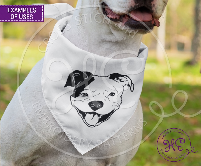 Pit Bull Dog Embroidery Design Machine Embroidery Pattern | Etsy