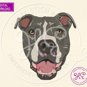 Pit Bull Embroidery Design, Machine Embroidery Pattern, Download ...