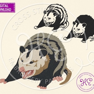 Opossum Embroidery Designs, Pattern for Machine, Download, Possum ...