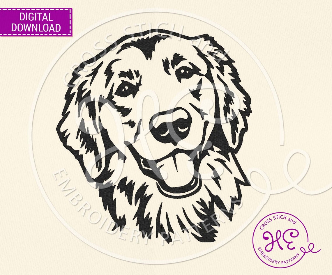 Golden Retriever Dog Embroidery Designs Machine Embroidery - Etsy