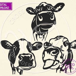 Cow Embroidery Design, Pattern for Machine, Download, Heifer, Calf ...