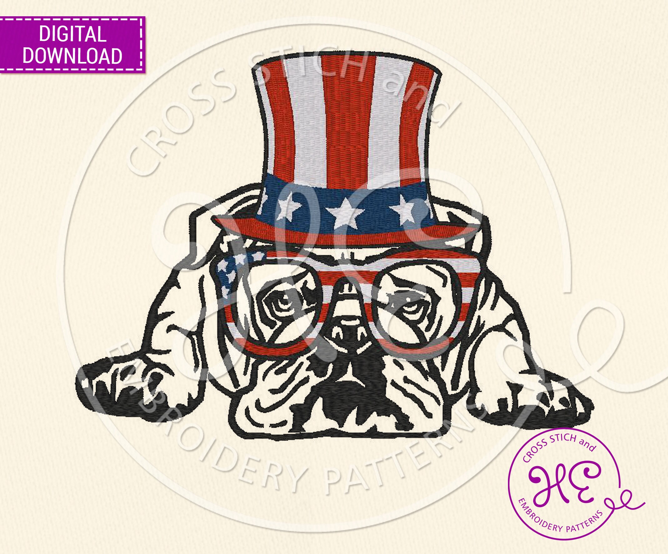 American Bulldog Embroidery Designs, Embroidery Pattern for Machine ...