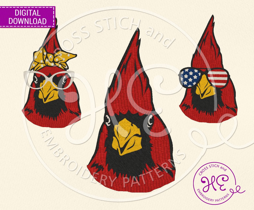 Cardinal Embroidery Design, Machine Embroidery Pattern, Digital ...