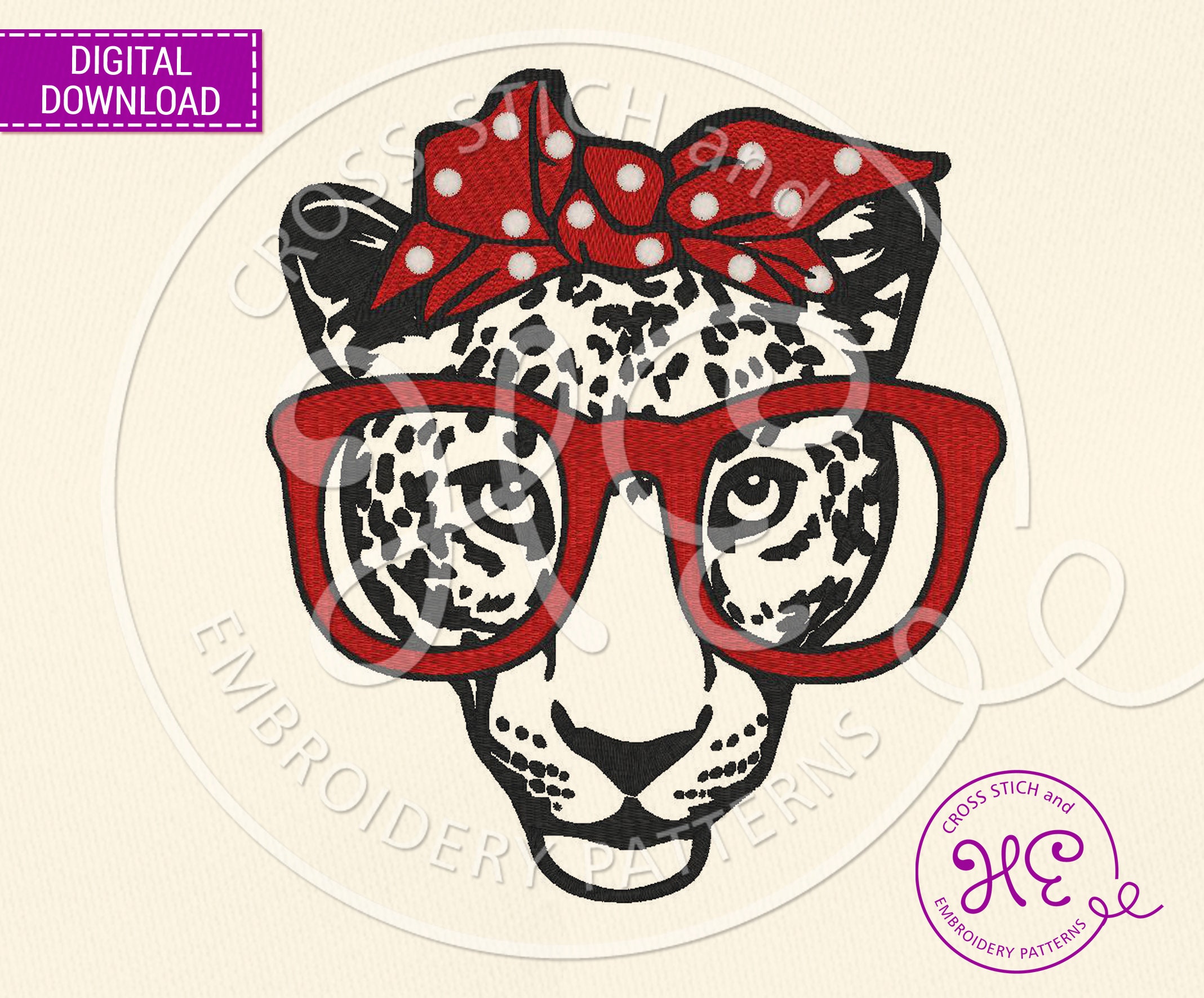 Leopard Head Embroidery Design Machine Embroidery Pattern - Etsy