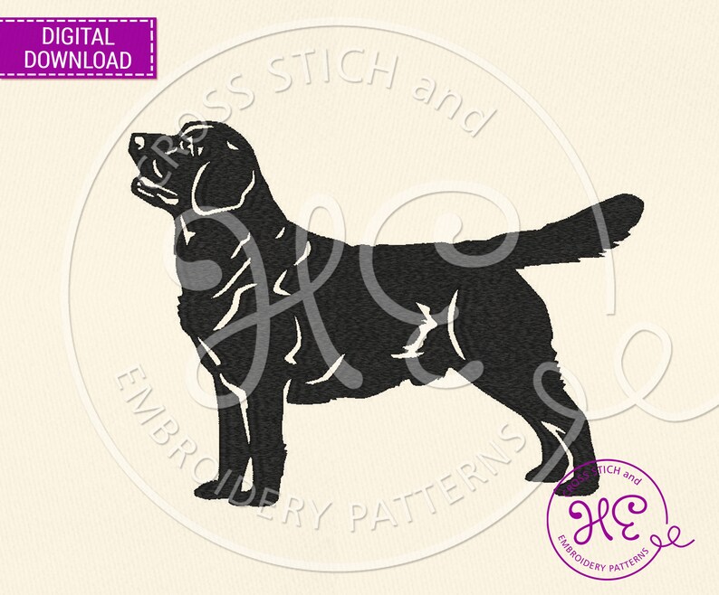 Black Labrador Embroidery Design Machine Embroidery Pattern | Etsy