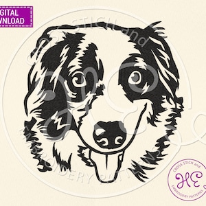 Australian Shepherd Embroidery Design, Machine Embroidery Pattern ...