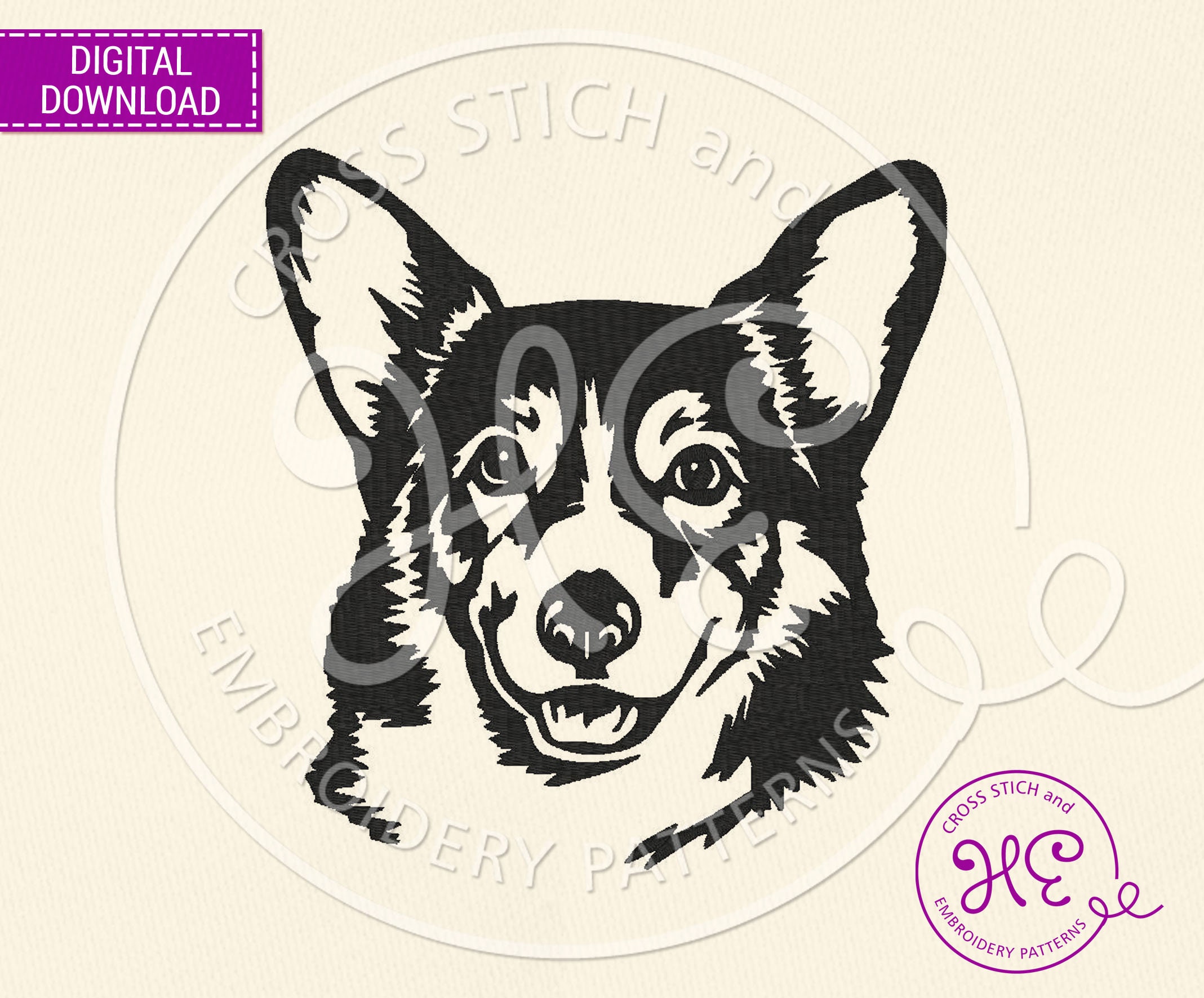 Corgi Dog Embroidery Designs Machine Embroidery Pattern - Etsy