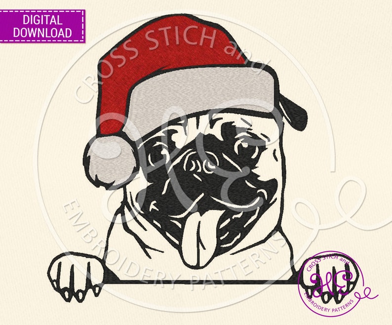 Pug Embroidery Design Embroidery Pattern for Machine - Etsy