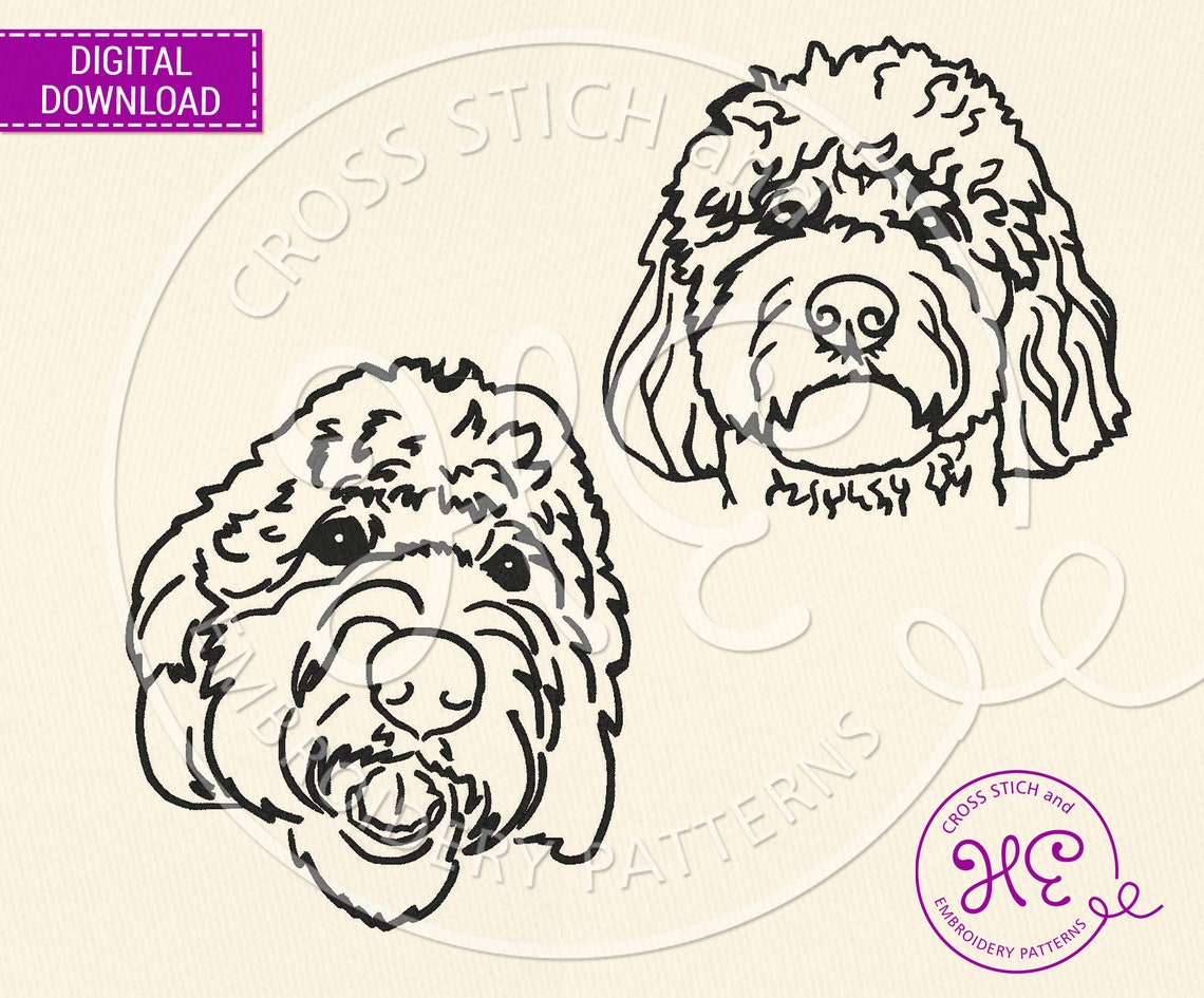 Doodle Dog Outline Sketch Embroidery Designs Embroidery | Etsy
