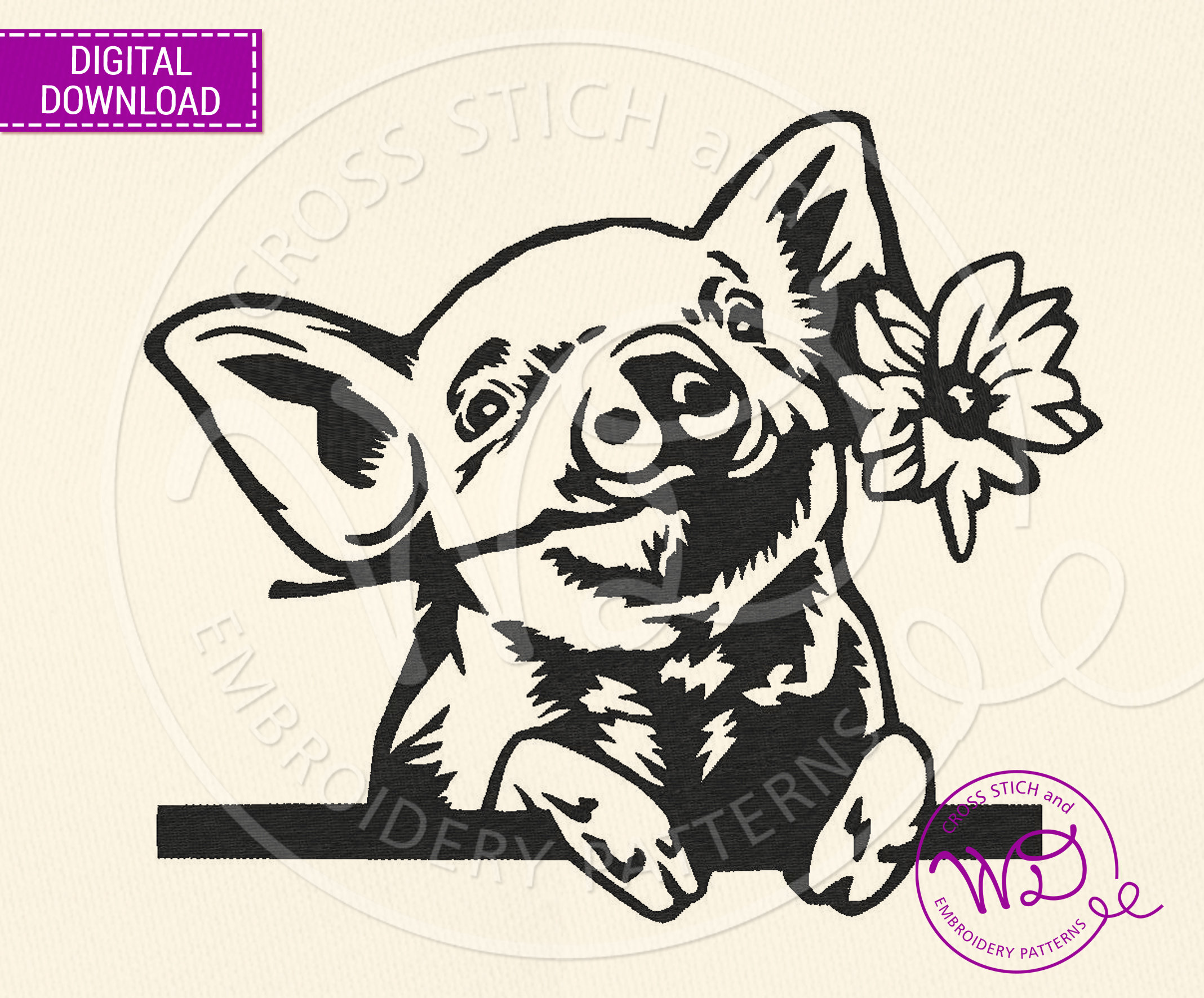 Pig Embroidery Designs for Machine Embroidery Pattern - Etsy