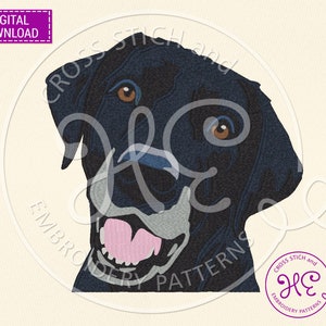 Black Labrador Embroidery Design, Machine Embroidery Pattern, Download ...